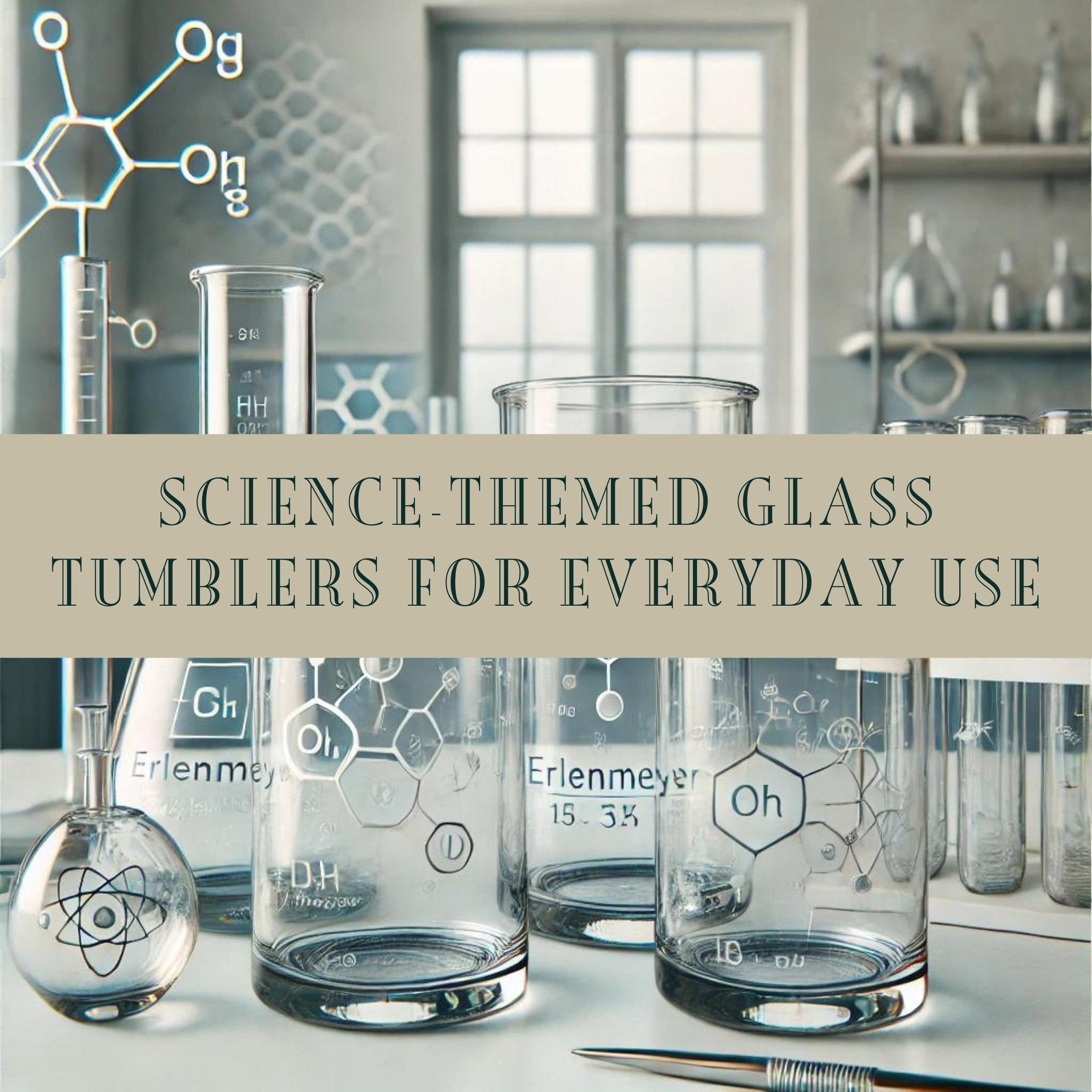 Science-Themed Glass Tumblers for Everyday Use: Unique Drinkware for E ...